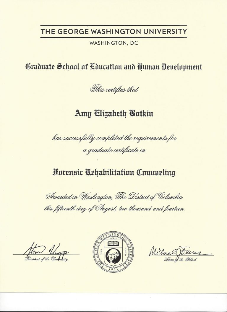 It Finally Arrived! My Forensic Rehabilitation Counseling Graduate ...